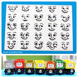 DIY Troublesome Truck Face Stickers for Wooden Trains