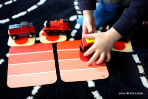 Engine Paint Shop -- Train Color Matching Activity for Preschoolers