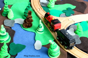 Pipe Cleaner Trees for Wooden Train Layouts