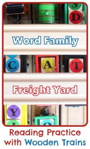 Word Family Freight Yard: Reading Practice with Wooden Trains