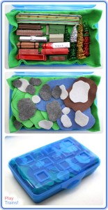 Portable Small World: Pretend Model Train Set