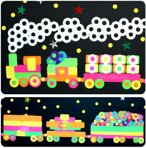 Sticker Train Craft for Kids
