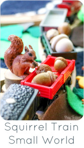 Squirrel Train Small World -- Fall Invitations to Play