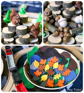 Squirrel Train Small World -- Fall Invitations to Play