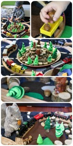 Squirrel Train Small World -- Fall Invitations to Play