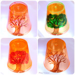Four Seasons Tree Cups for Light Play