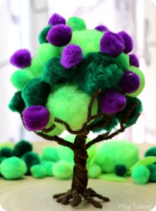 Apple Harvest Pom Pom Tree Fine Motor Activity